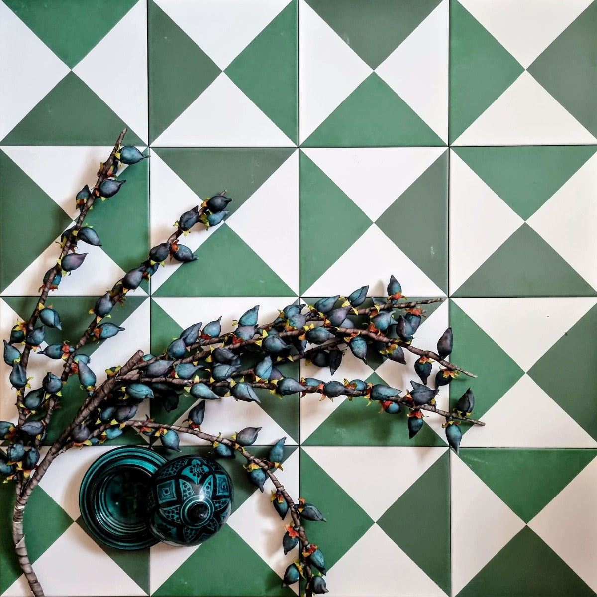 Harlequin Quarter Green Tiles 20cm x 20cm — Your Tiles