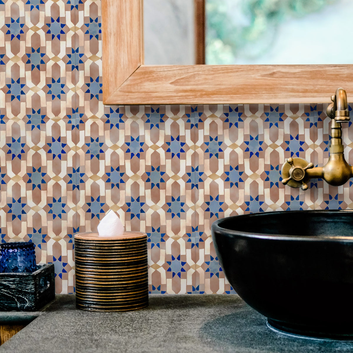 Marrakech E Mini Moroccan Porcelain Wall Floor Tile 15cm x 15cm — Your ...