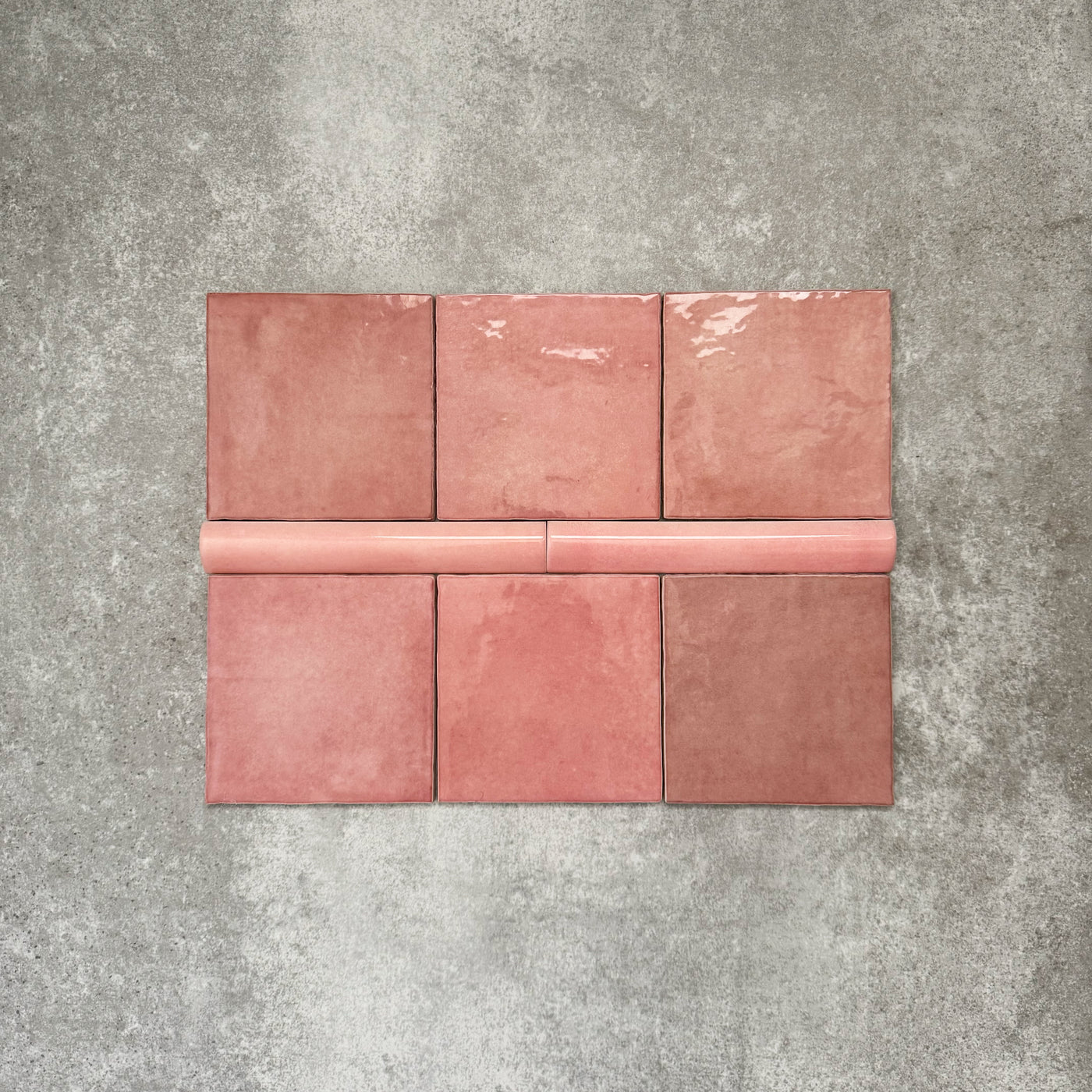 Zellige Rose Pink Bullnose | Moroccan Style | 3cm x 20cm — Your Tiles