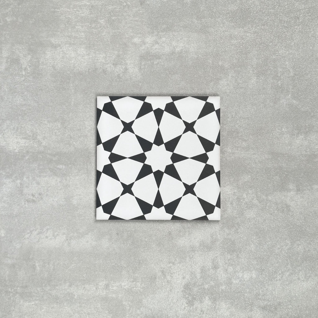 Agadir Black & White | Moroccan Style | 20cm x 20cm — Your Tiles