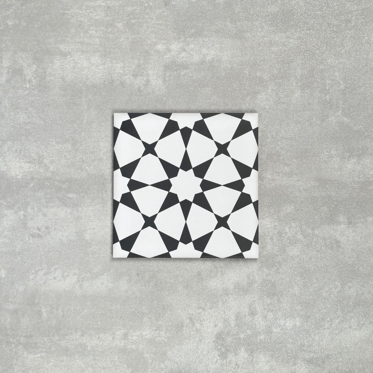 Agadir Black & White moroccan Tiles 20cm x 20cm Wall & Floor — Your Tiles