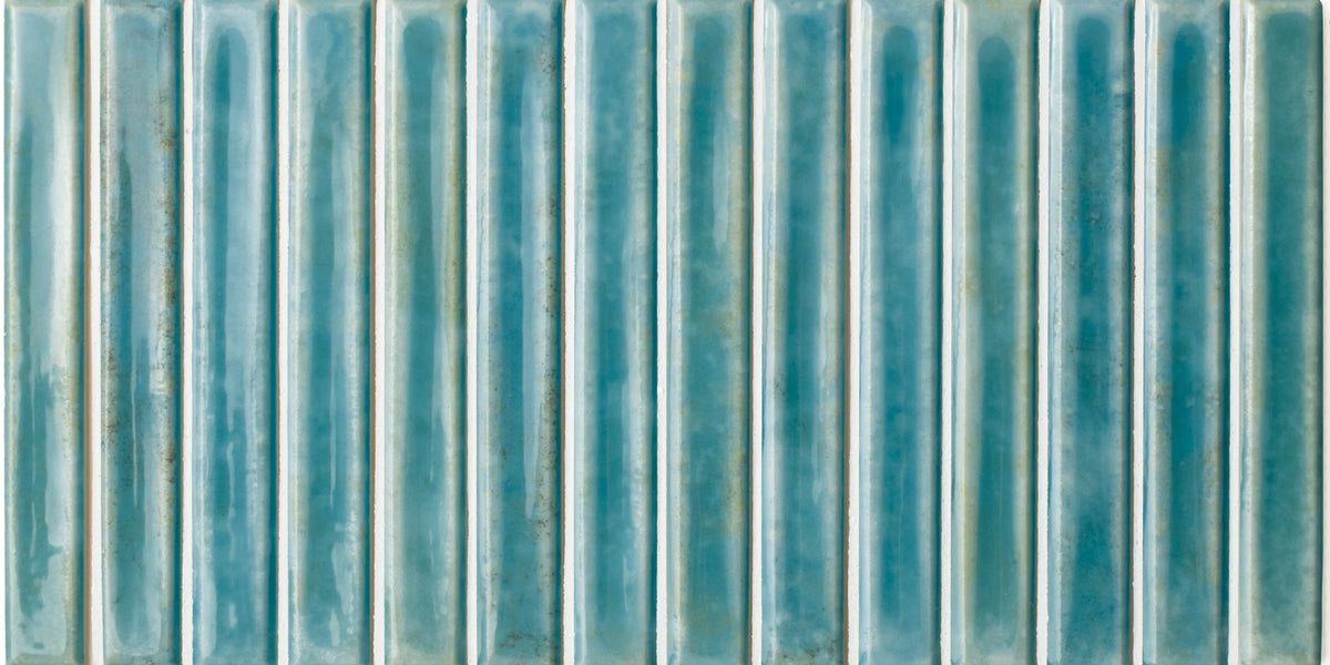 Pottery Decor Tile | Azul Blue | Wall Tile | 12.5cm x 25cm — Your Tiles