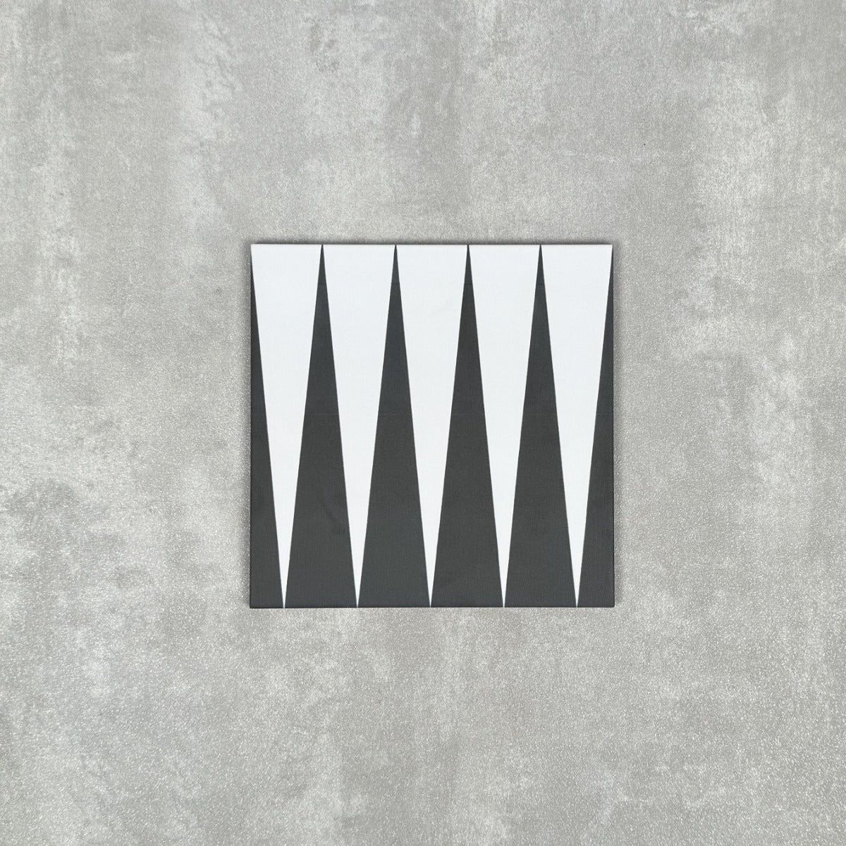 FULL TILE SAMPLE Backgammon Black & White 20cm x 20cm — Your Tiles