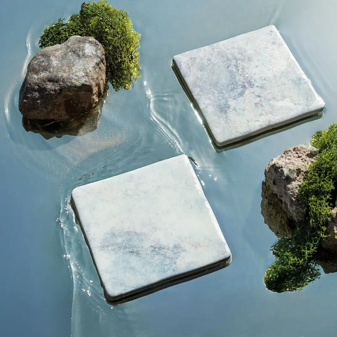 Amalfi Square Azurro Vintage Marble Wall & Floor Tiles 11cm x 11cm FUL ...