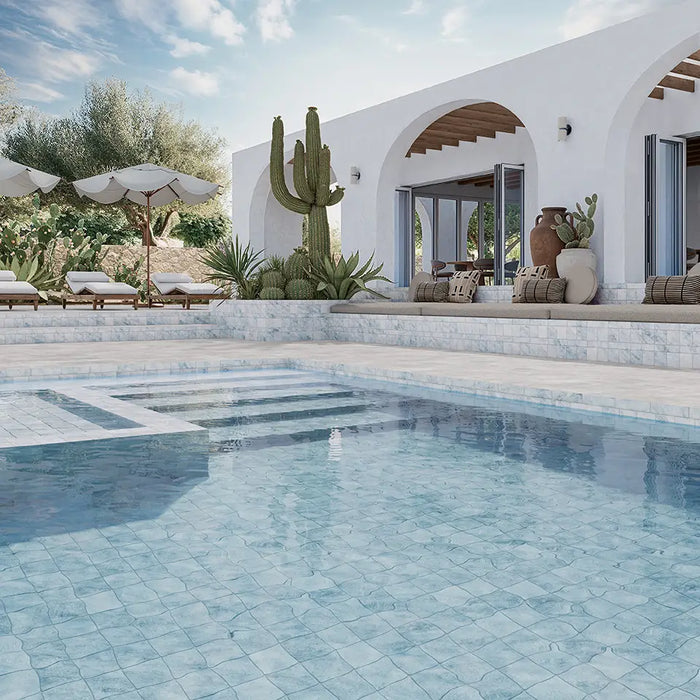 Amalfi Brick Azul Vintage Marble Wall & Floor Tiles 5.4cm x 22cm — Your ...