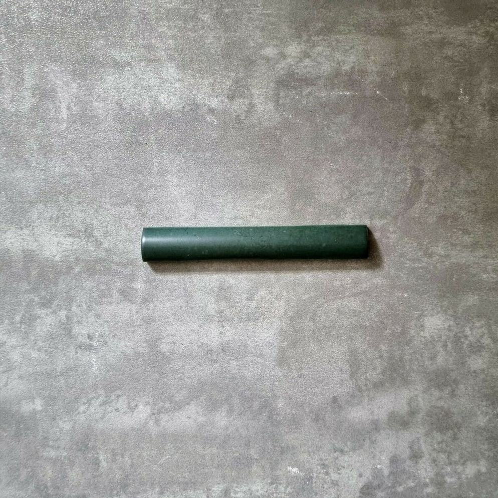 Zellige Bullnose Malachite Matt Green Pencil Border Tiles 3cm x 20cm ...