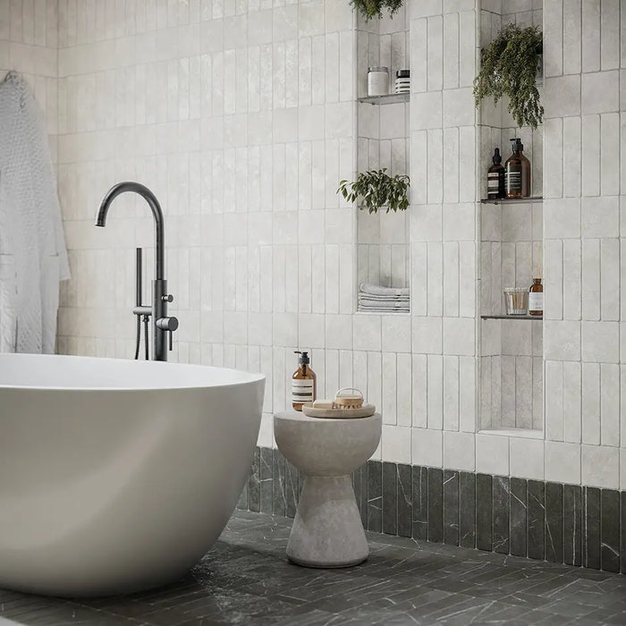 Amalfi Square Carrara Vintage Marble Wall & Floor Tiles 11cm x 11cm ...