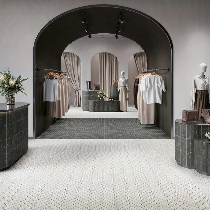 Amalfi Square Carrara Vintage Marble Wall & Floor Tiles 11cm x 11cm ...