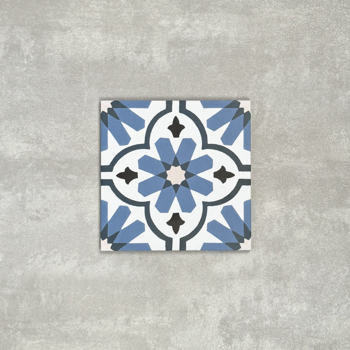 FULL TILE SAMPLE Clara Azul 20cm x 20cm — Your Tiles