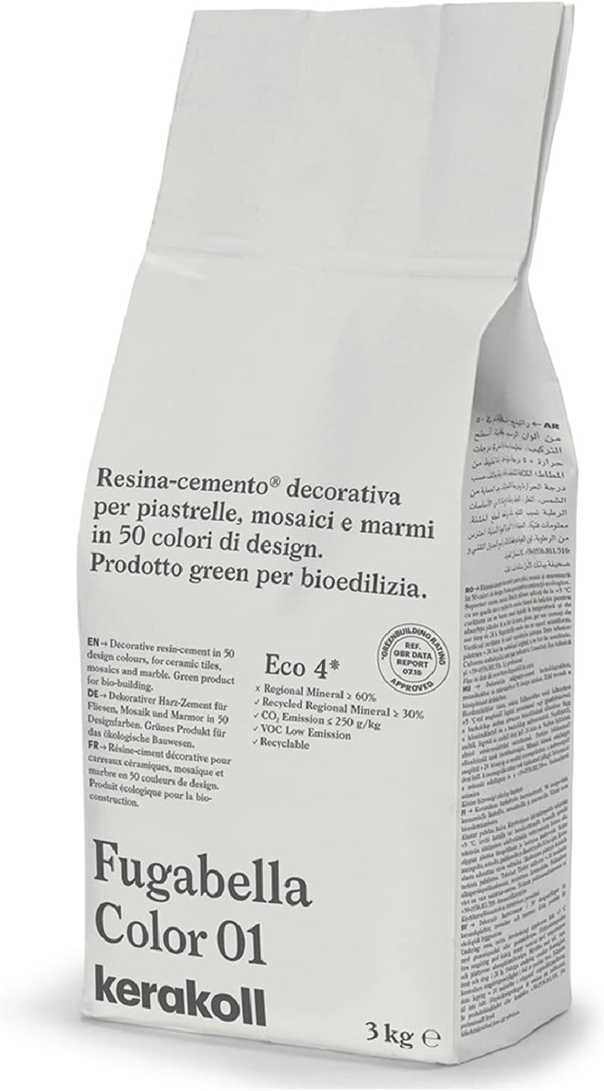 Kerakoll | Fugabella Color | Colour No. 01 | Off White | 3kg — Your Tiles