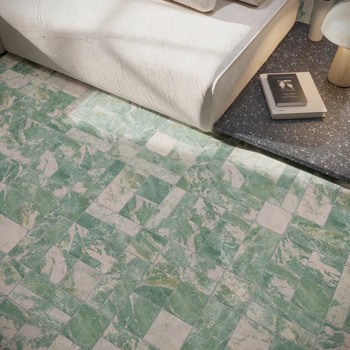 Amalfi Square Salvia Vintage Marble Wall & Floor Tiles 11cm x 11cm ...