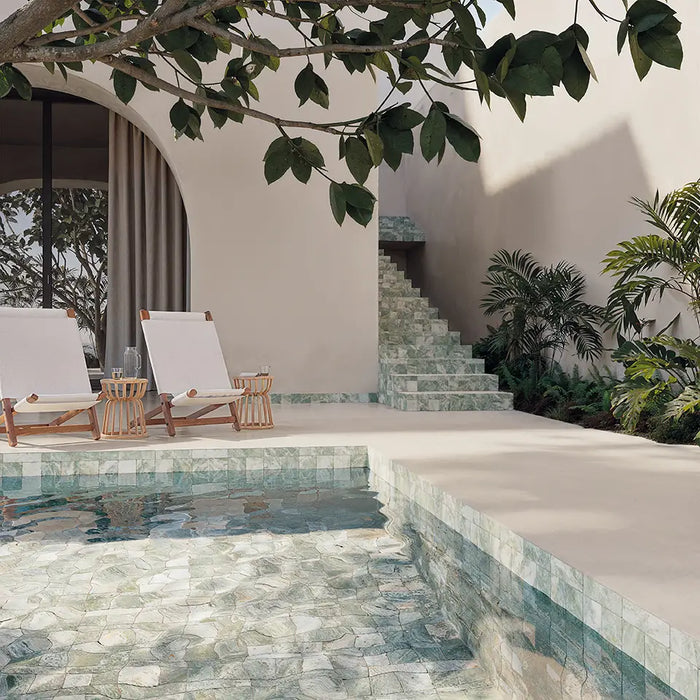 Amalfi Square Salvia Vintage Marble Wall & Floor Tiles 11cm x 11cm ...