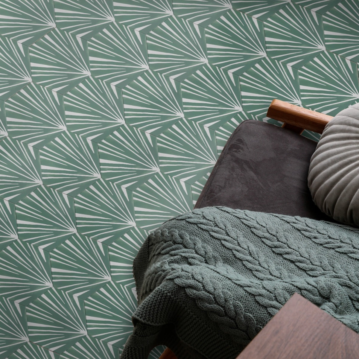 Zebra Verde Green Hexagon 18.7cm x 21.6cm — Your Tiles