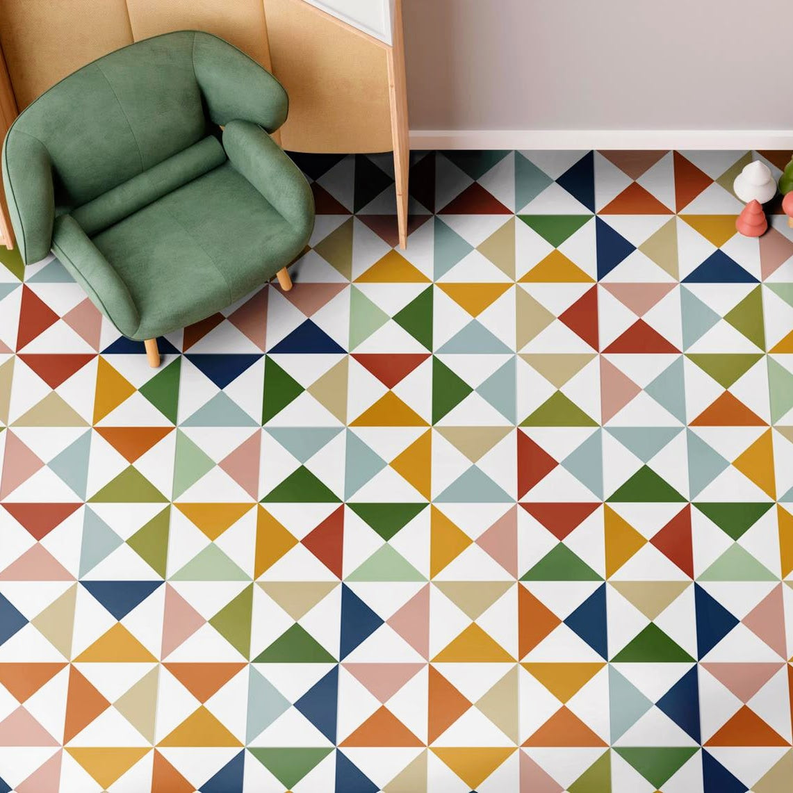 Harlequin Mini Patchwork Tile 15cm x 15cm — Your Tiles