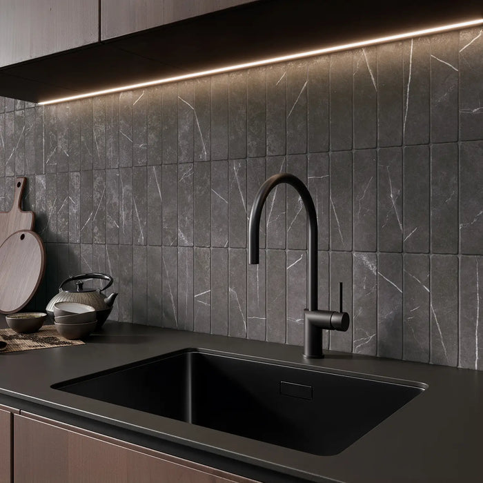 Amalfi Brick Nero Vintage Marble Wall & Floor Tiles 5.4cm x 22cm — Your ...