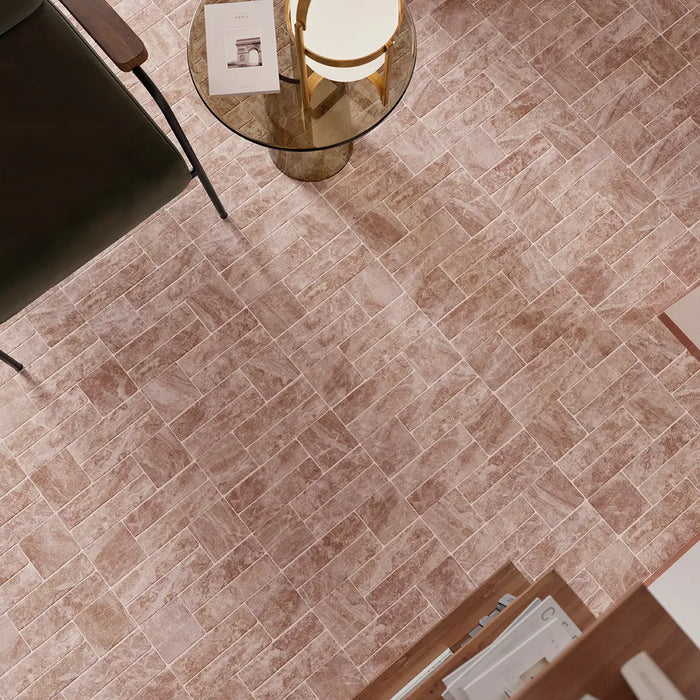 Amalfi Brick Rouge Vintage Marble Wall & Floor Tiles 5.4cm x 22cm ...