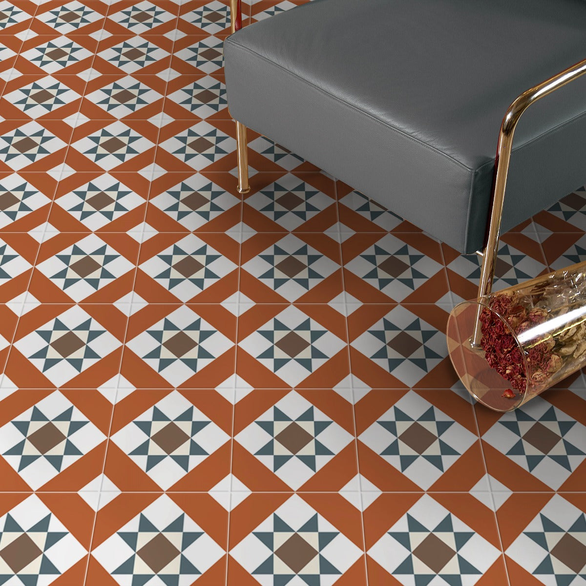 Cambridge Terracotta Victorian Anti Slip Porcelain Wall Floor Tiles ...