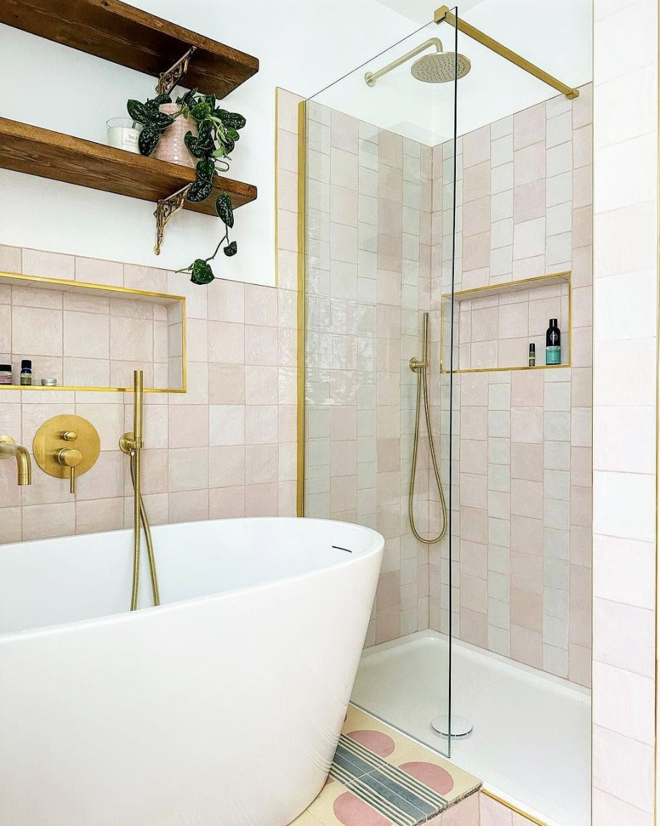 Zellige Pink Mist Square | Moroccan Style | 13.2cm x 13.2cm — Your Tiles