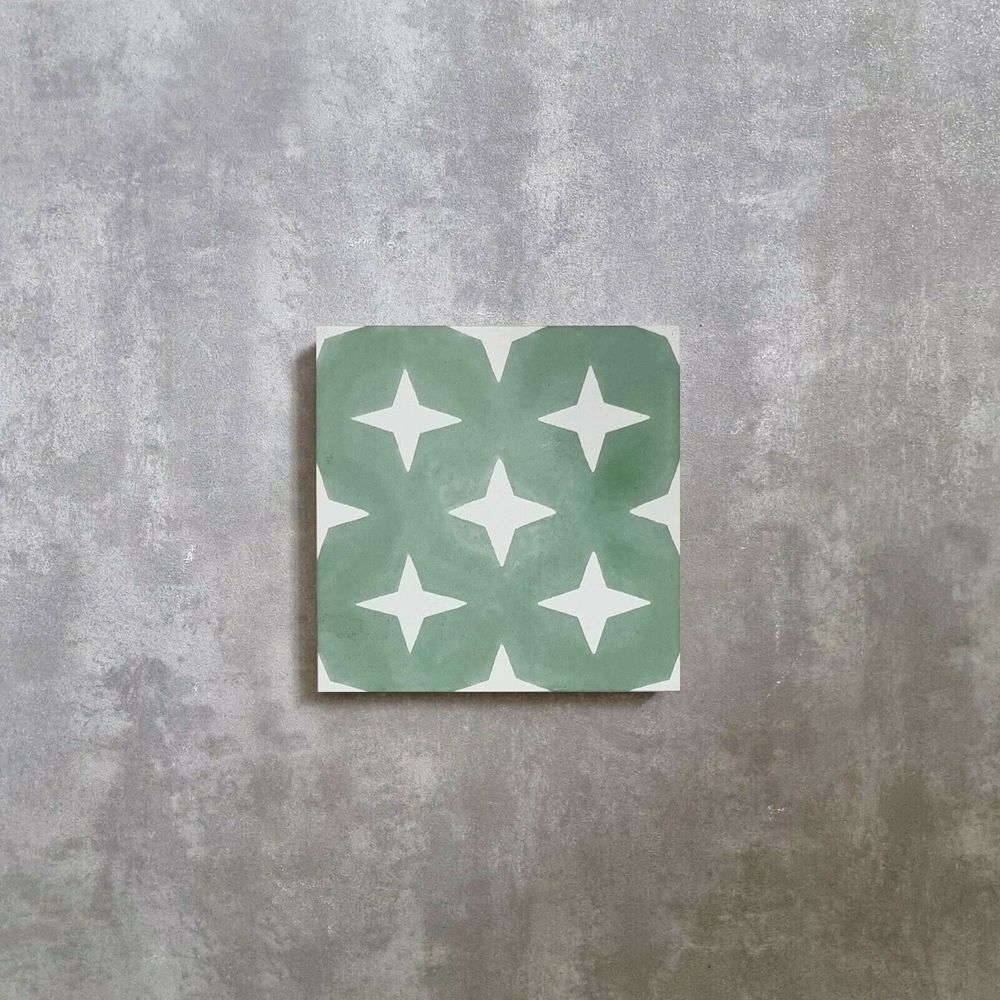 FULL TILE SAMPLE Soho Green 20cm x 20cm — Your Tiles