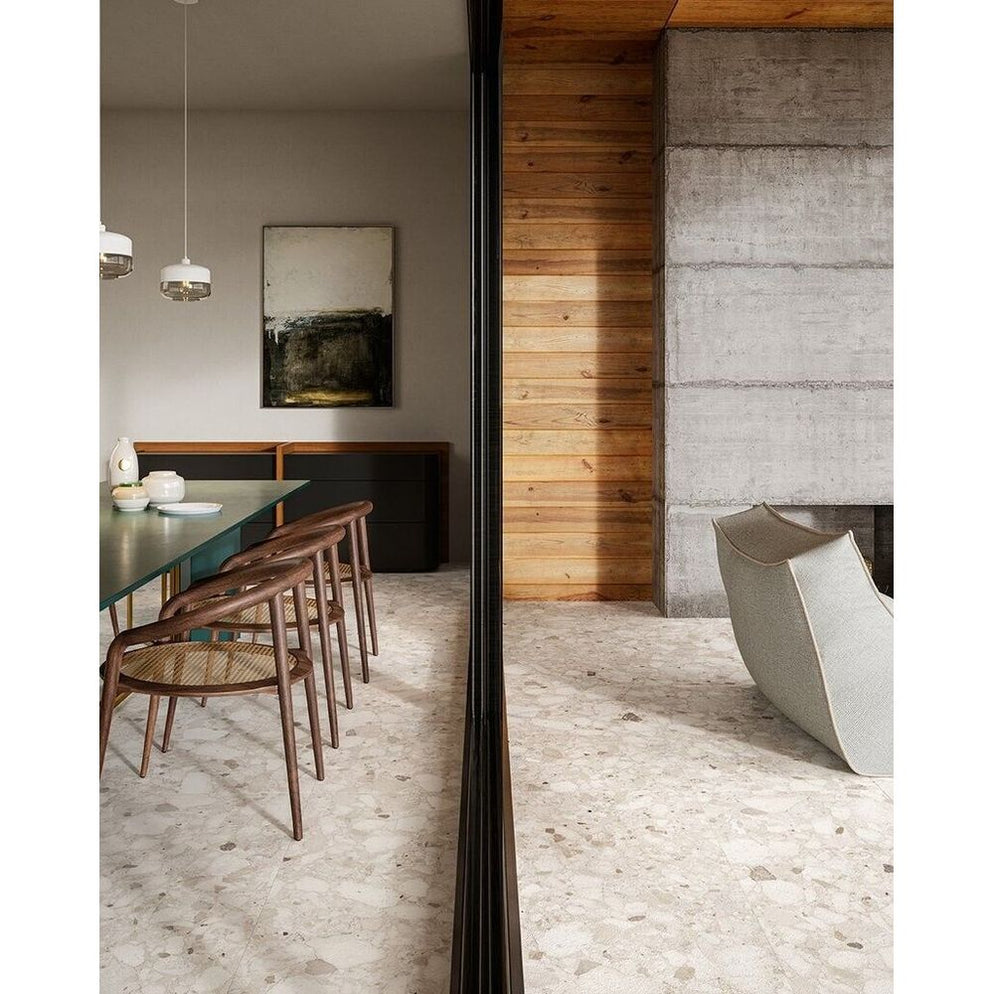 Venice Ivory Terrazzo Tile Matt Finish 60cm x 120cm — Your Tiles