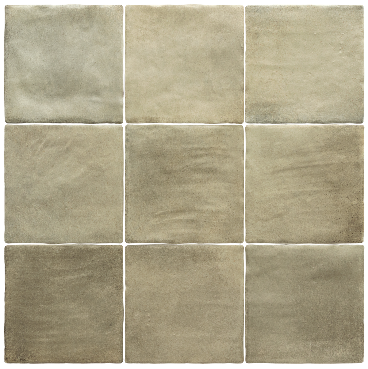 FULL TILE SAMPLE Zellige Weald Green Matt Square | Moroccan Style | 10 ...